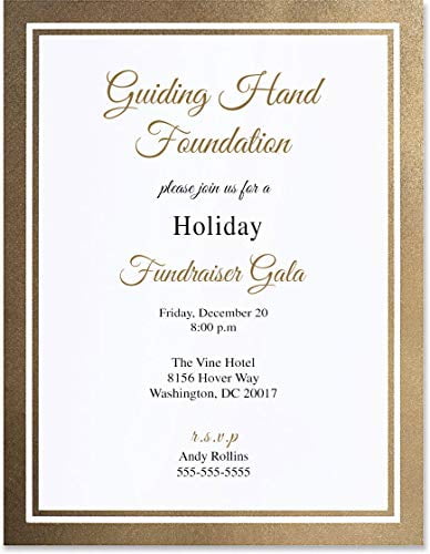 Paperdirect Glittering Gold Metallic Madness Foil Invite Special Event ...