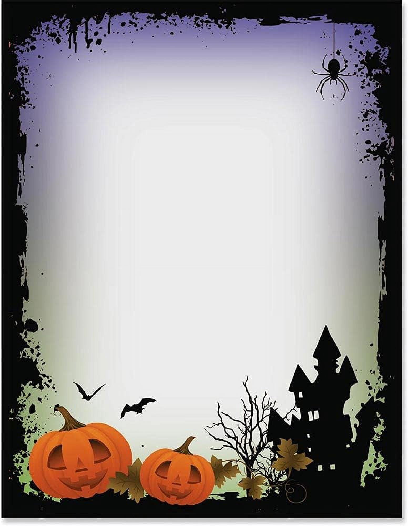Paperdirect All Hollows Eve Fall Autumn Theme Paper Stationery, Border ...