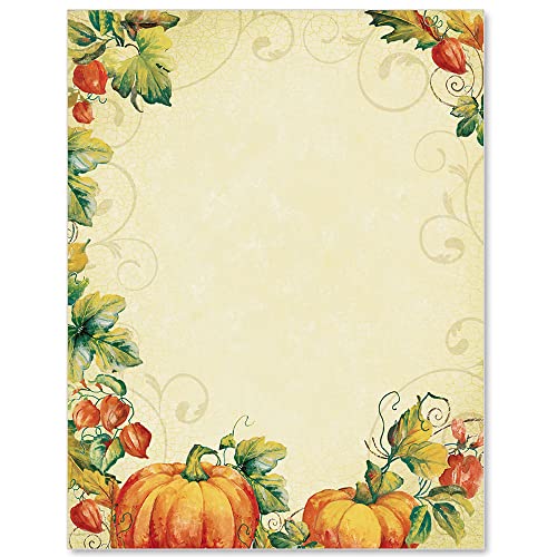 Paperdirect Peeking Leaves Berries Autumn Fall Thanksgiving Theme Paper ...