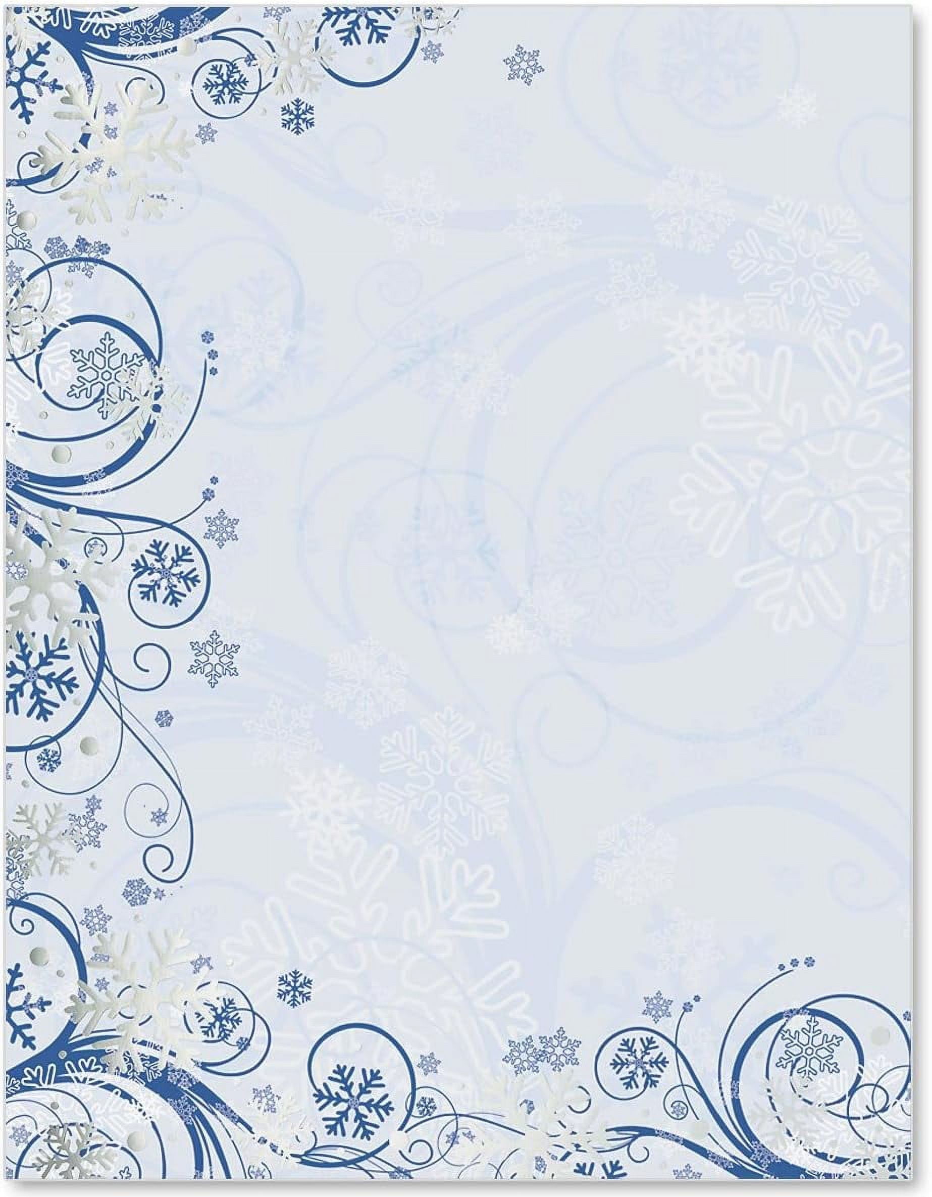 Paperdirect Winter Snowflake Scroll Elegance Foil Holiday Christmas ...