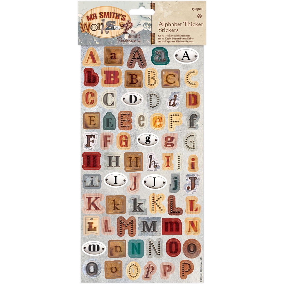 Papermania Mr. Smith's Workshop Thick Alphabet Stickers - Walmart.com