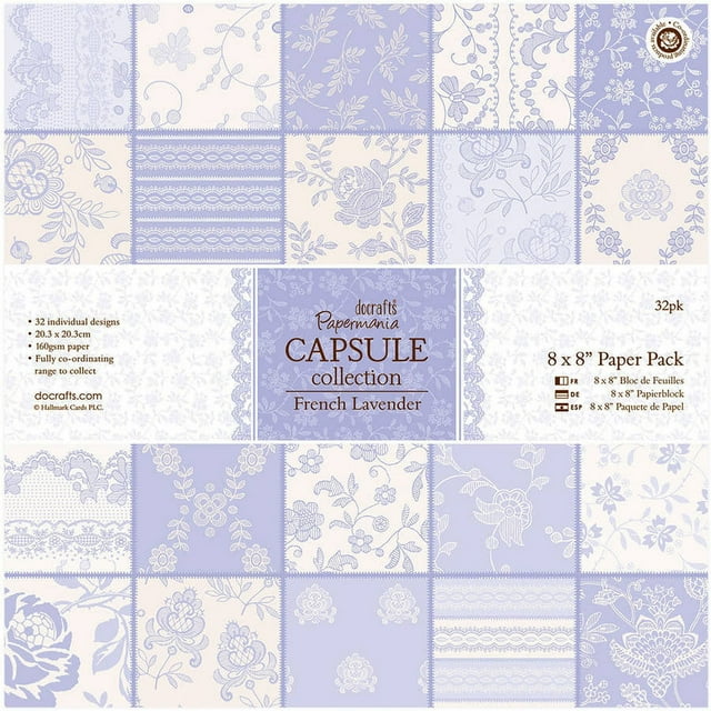 Papermania Paper Pack, 8" x 8", 32pk, French Lavender - Walmart.com