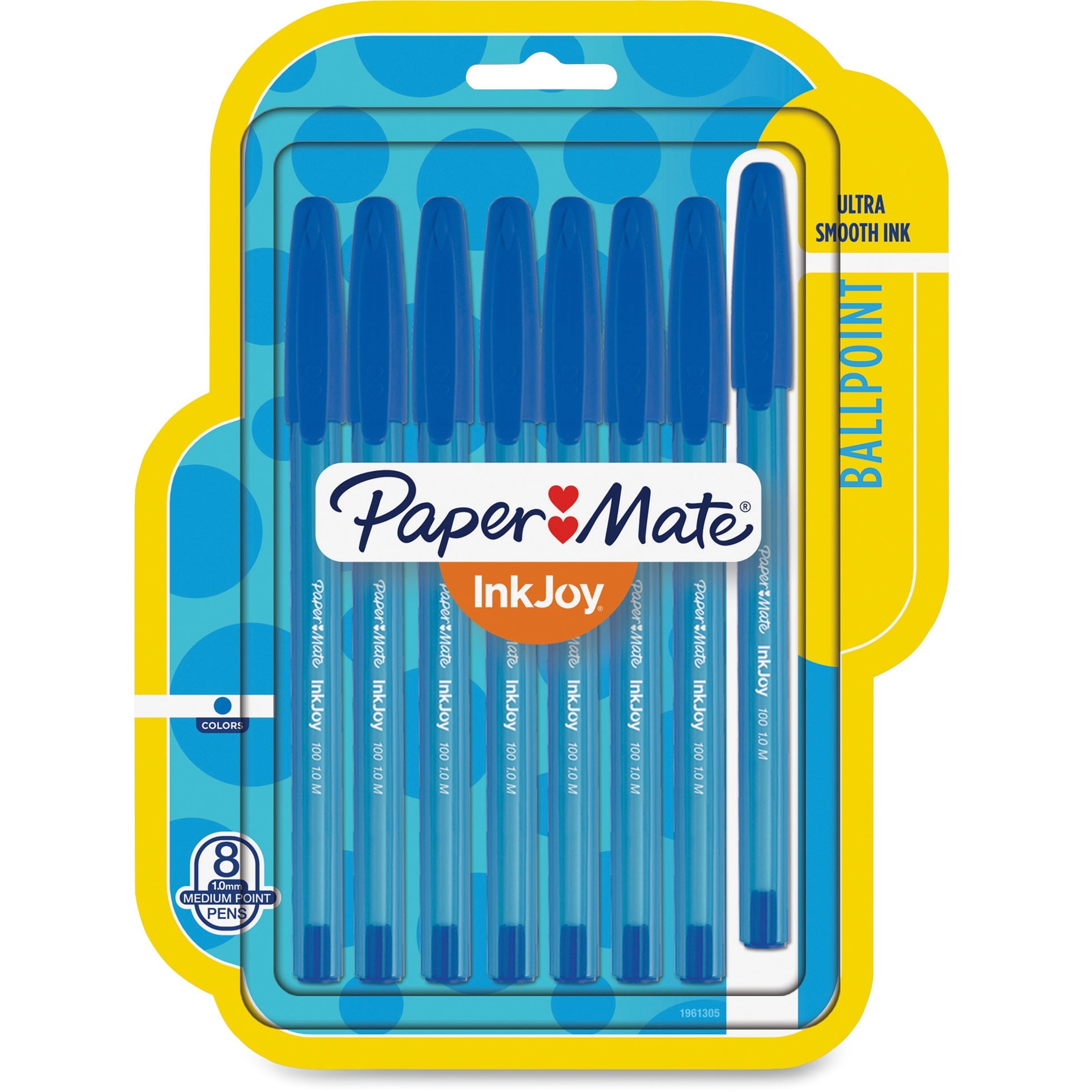 Paper Mate InkJoy 100ST Ballpoint Pens, Medium Point, Blue, 8 Pack ...