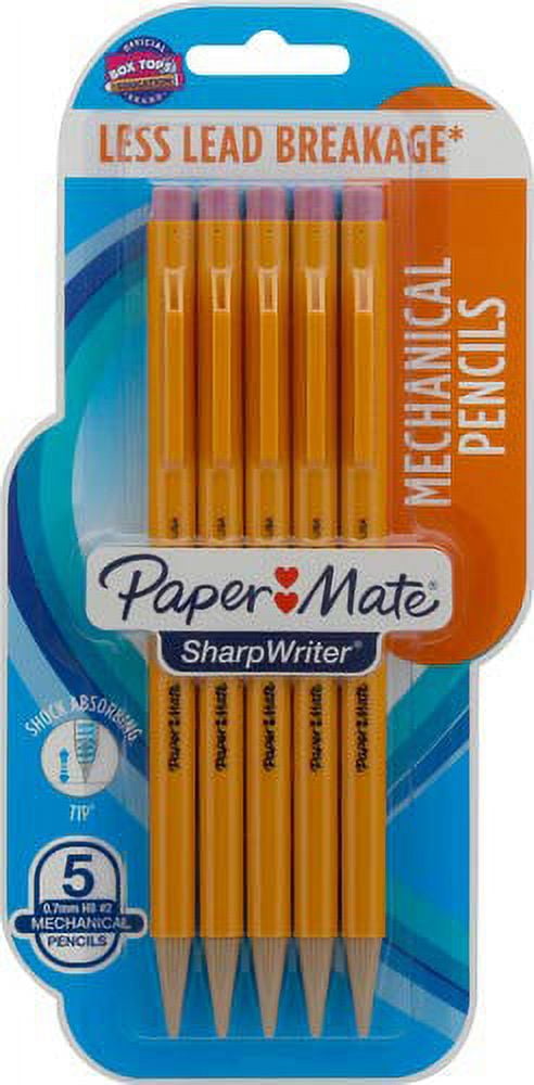 Papermate SharpWriter Mechanical Pencils, Twistable Tip, 5 Count ...