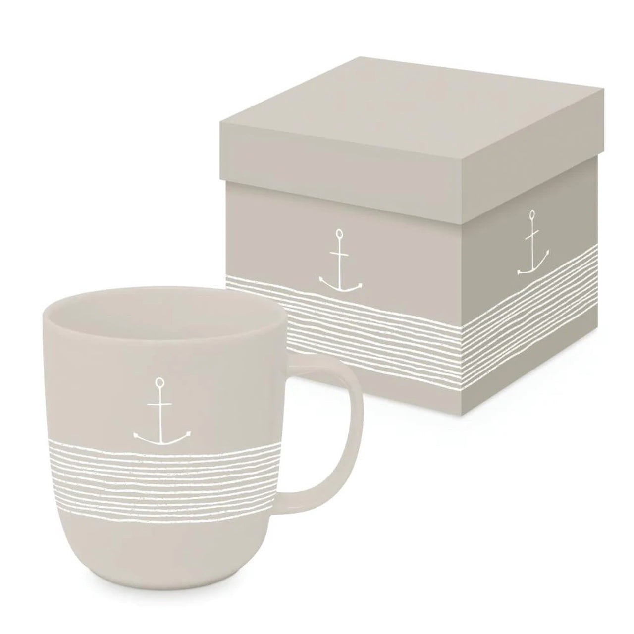 Paperproducts Design Gift-Boxed Matte Mug, Pure Anchor Taupe (604621 ...