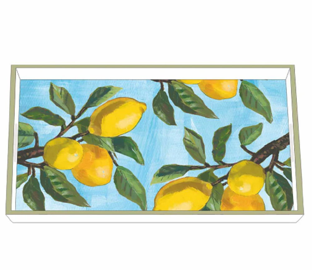 Paperproducts Design Lacquered Wood Vanity Tray, Lemon Musée (32051 ...