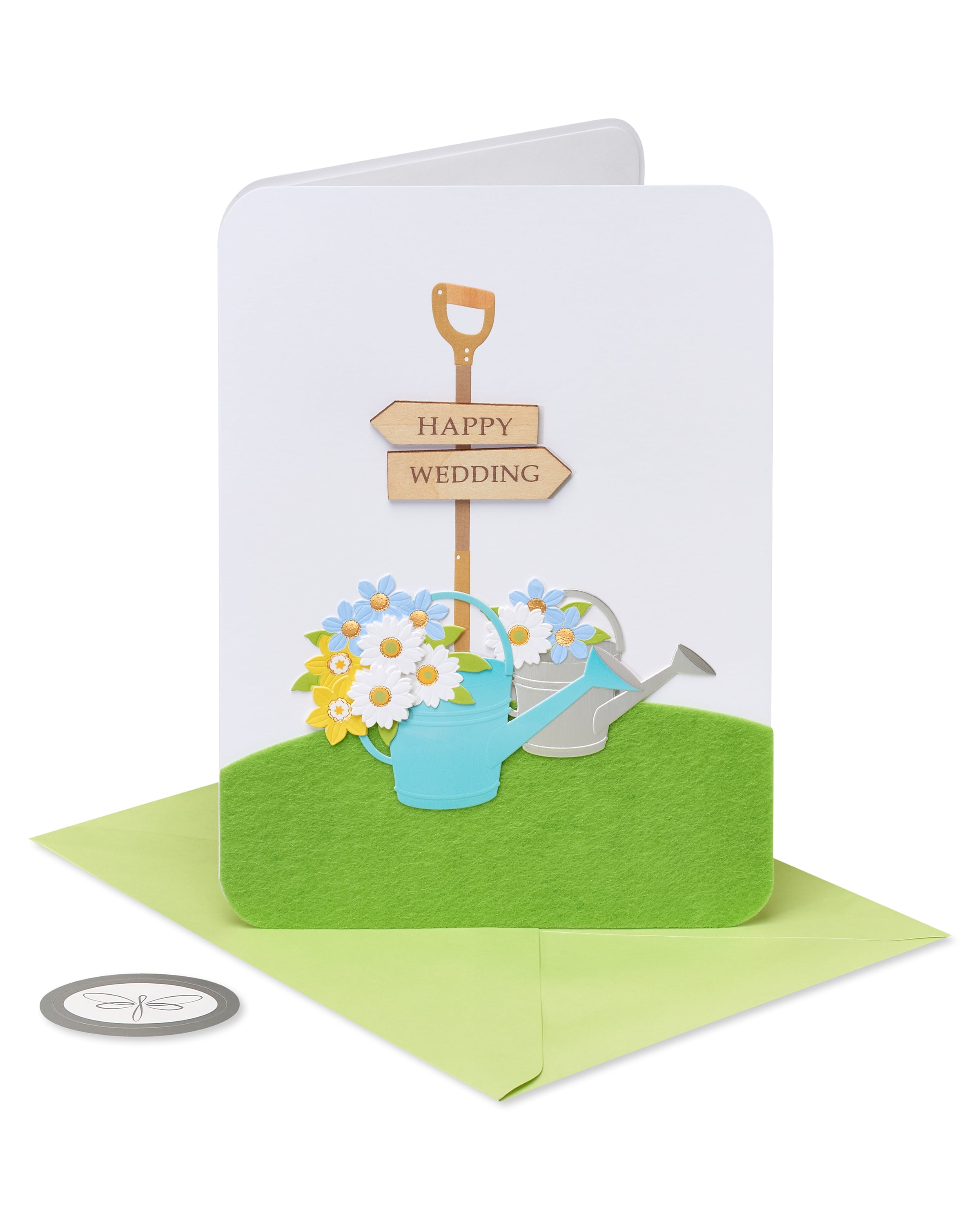 Papersong Premium Wedding Card, Watering Can (Warmest Wishes) - Walmart.com