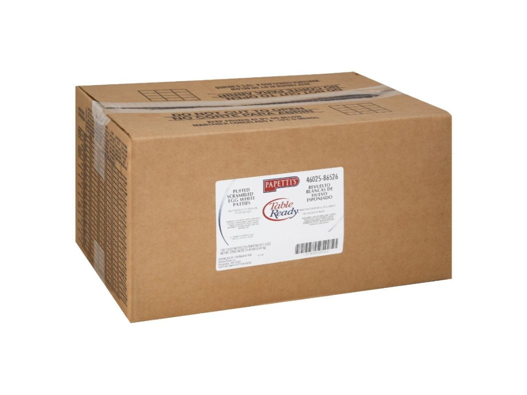 Papettis Fresh Cooked White Round Puffed Egg Patty 1.3oz - Pack of 153 ...