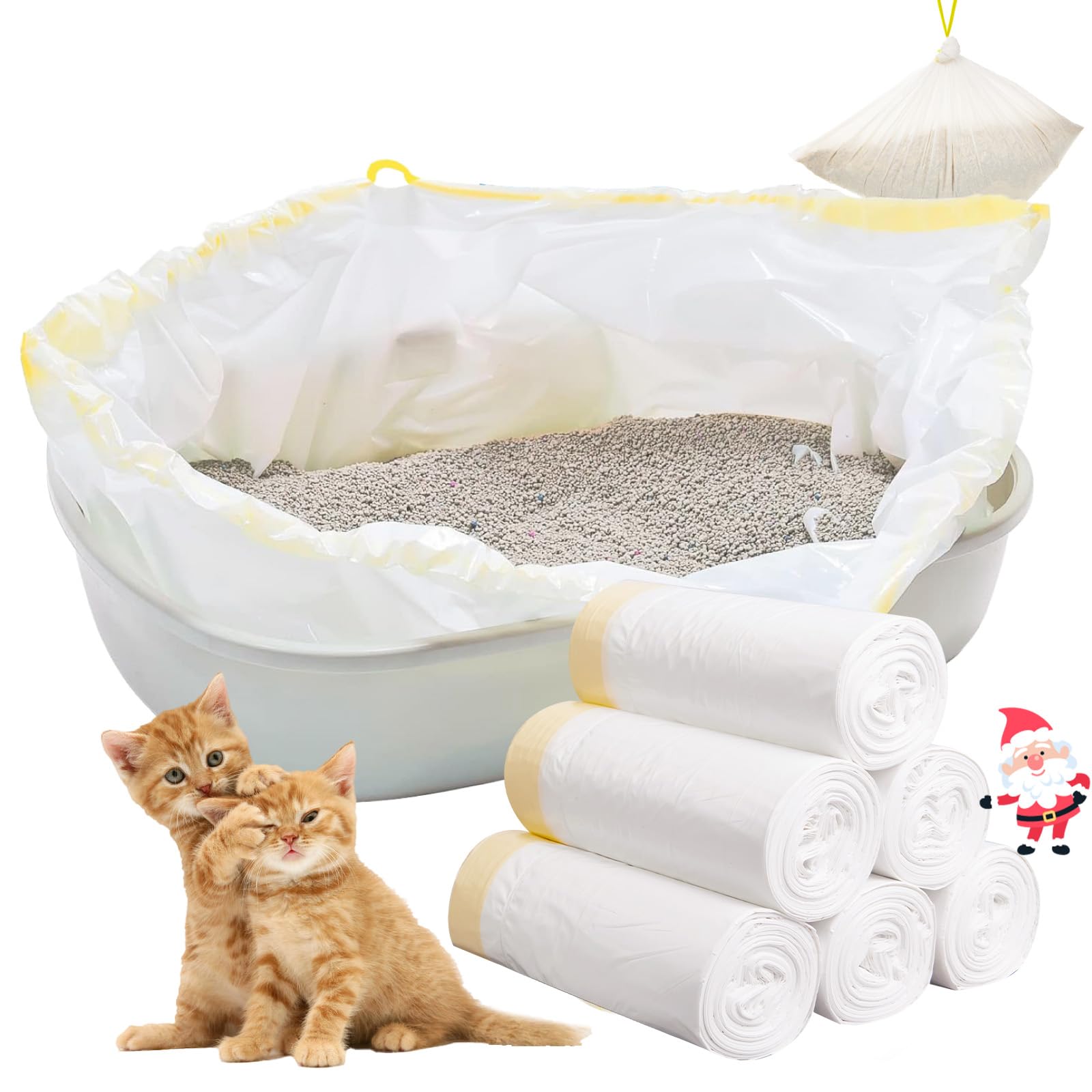 Papettly Cat Litter Box Liners 120 Count, 23”x14” Kitty Litter Box Bags ...