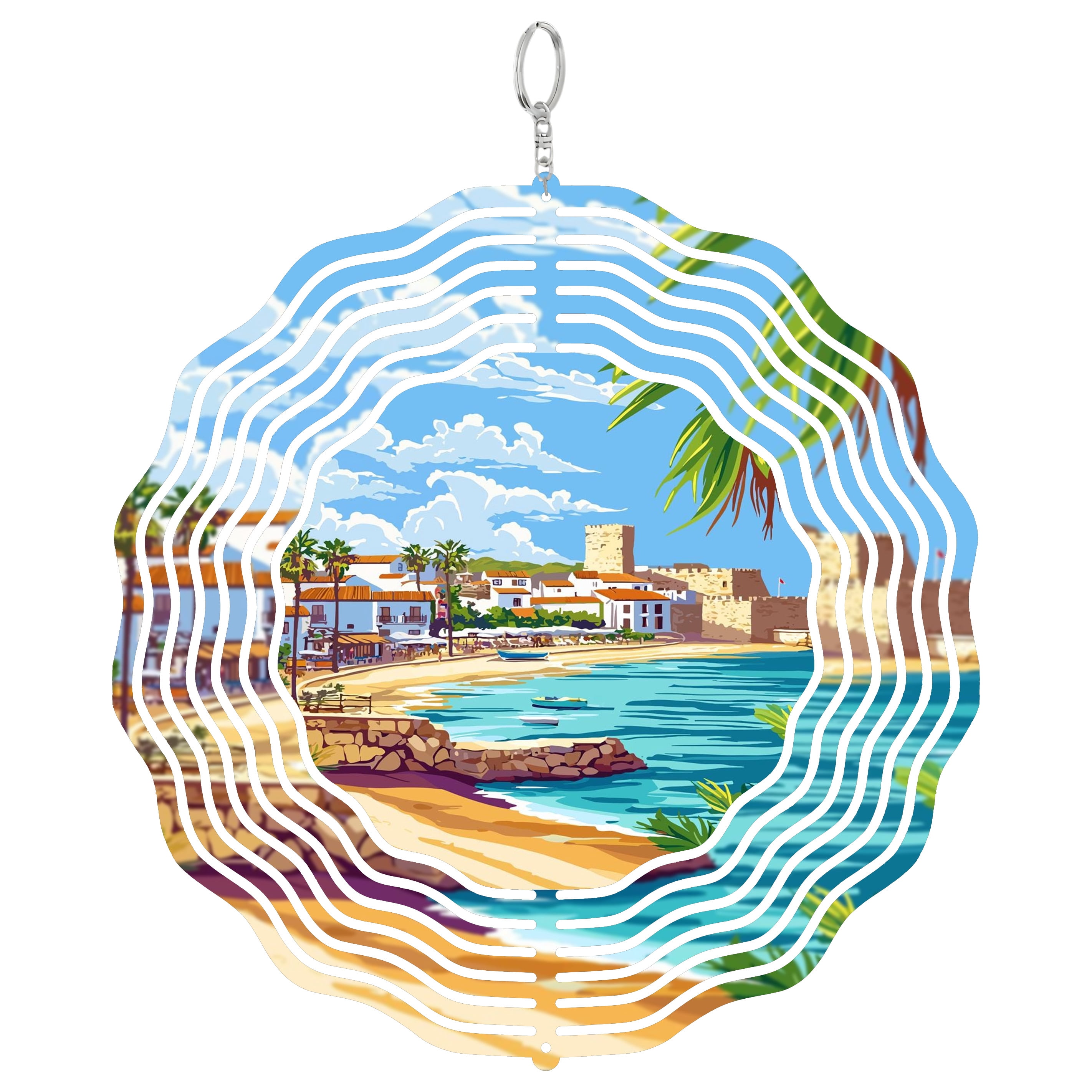 Paphos Cyprus Aphrodite Rock 3D Wind Spinner Metal Laser Cut Hanging ...