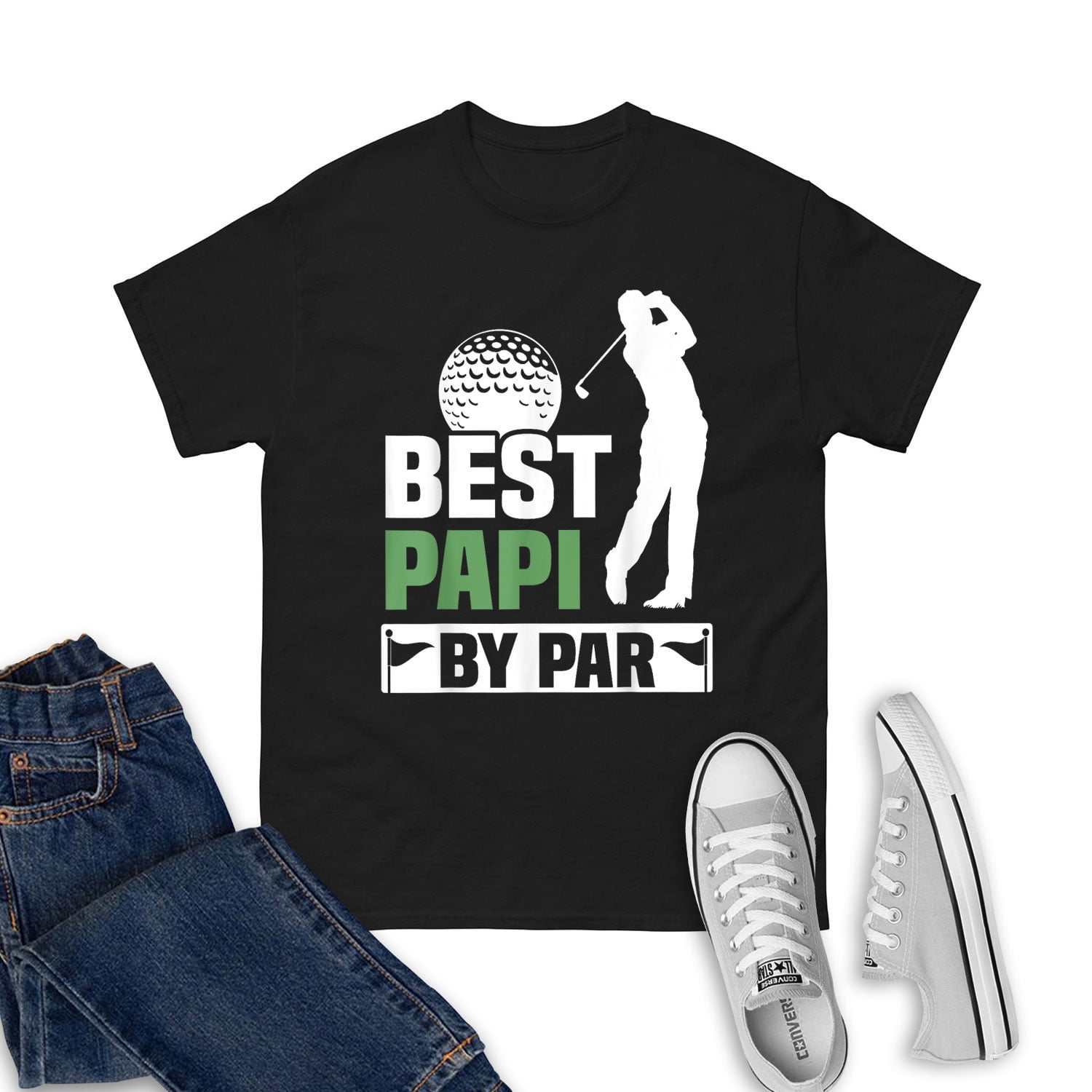 Papi By Par Golf Grandpa Mens Fathers Day T-Shirt - Walmart.com