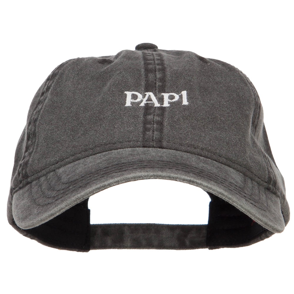 Papi Embroidered Washed Cap - Black OSFM - Walmart.com