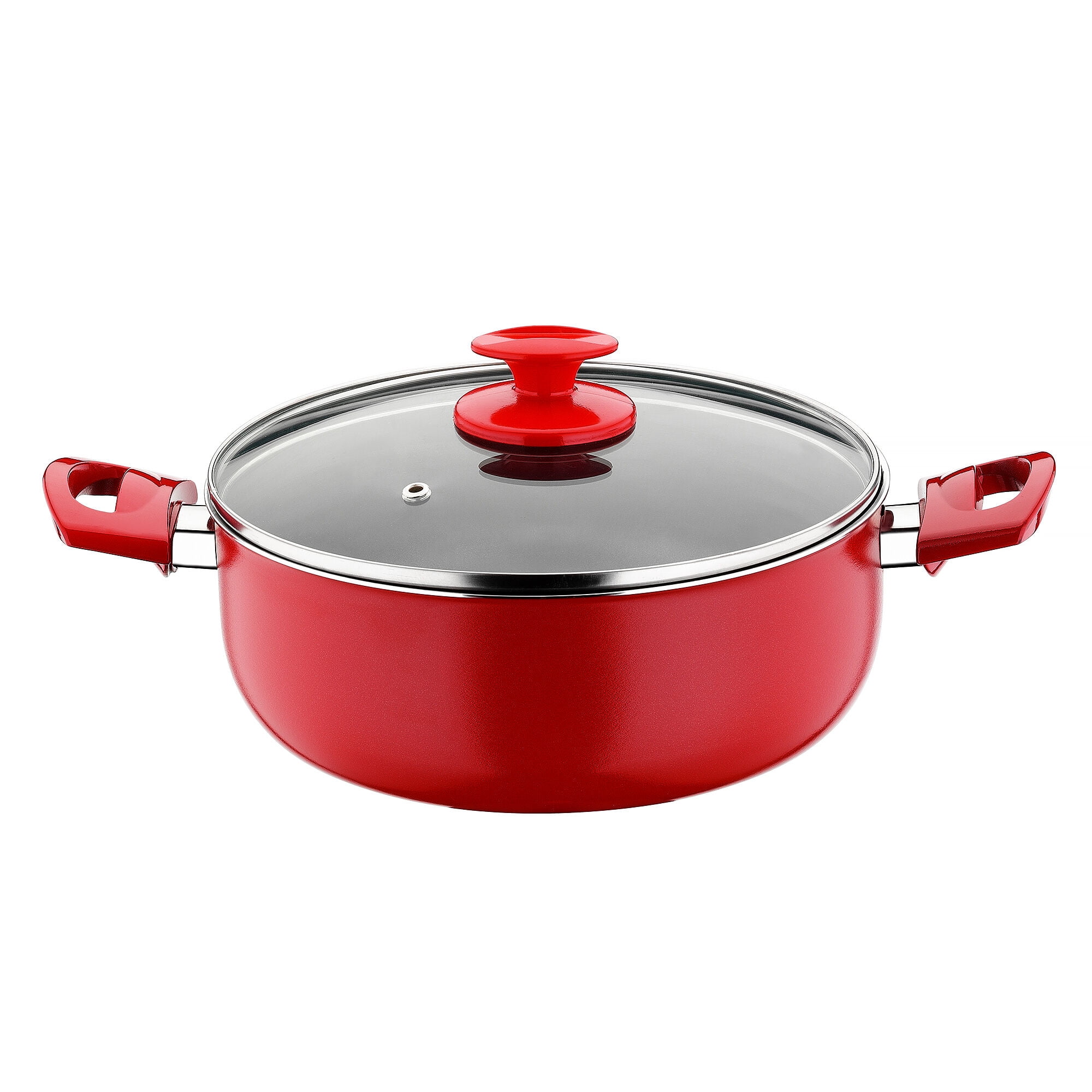 Papilla REDIO Cast Aluminum Non-Stick Stockpot with Glass Lid 3.9 Qt (3 ...