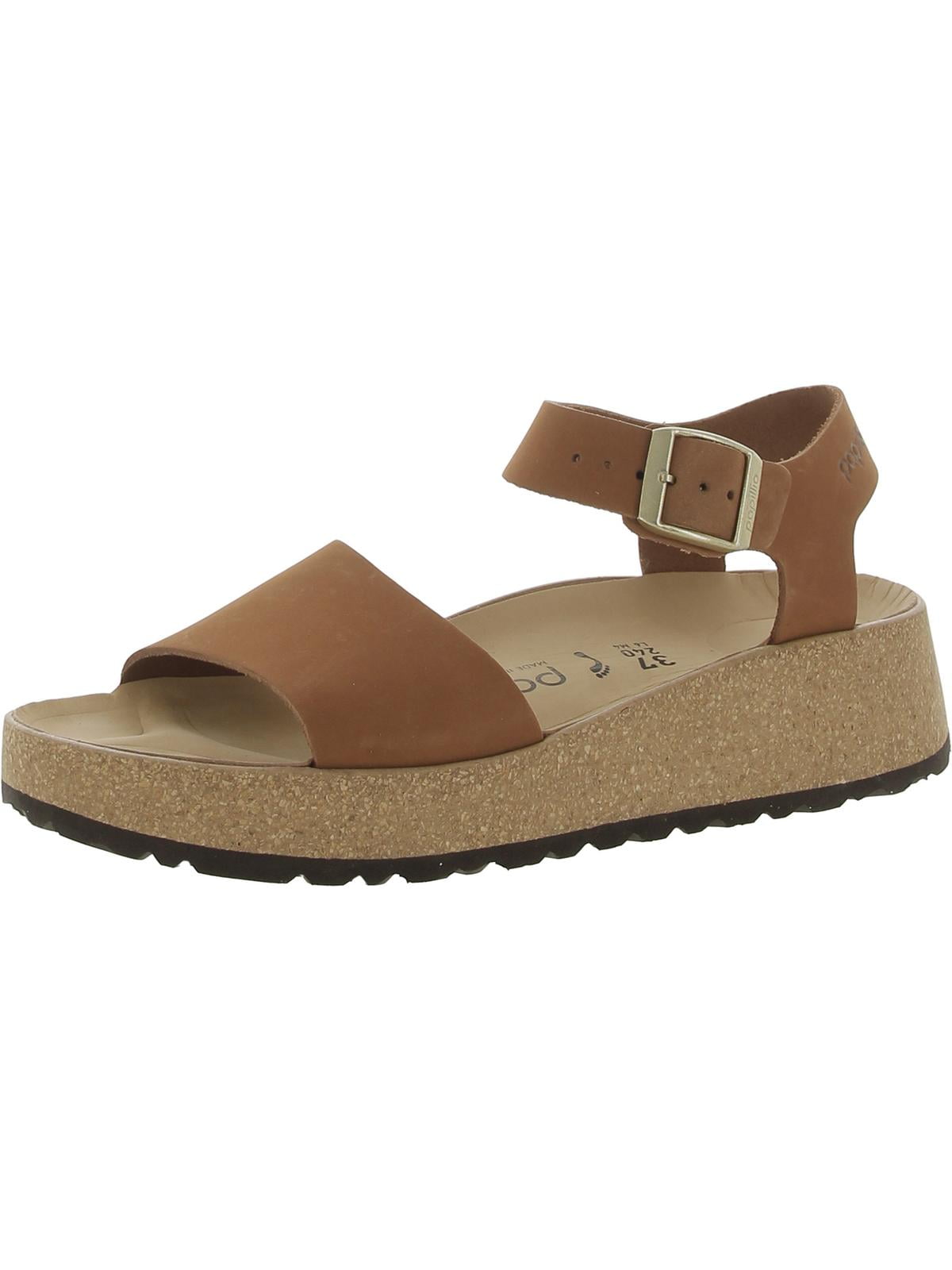 Papillio Womens Glenda Leather Ankle Strap Platform Sandals - Walmart.com