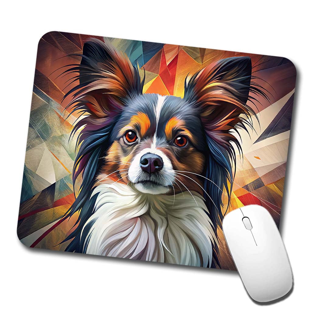 Papillion Dog Contemporary Art Mouse Pad Low Profile Gaming Mat ...