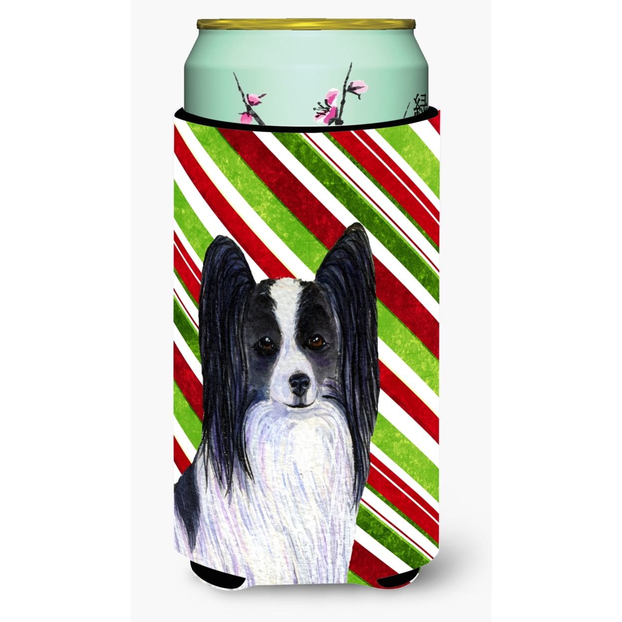 Papillon Candy Cane Holiday Christmas Tall Boy Hugger - Walmart.com