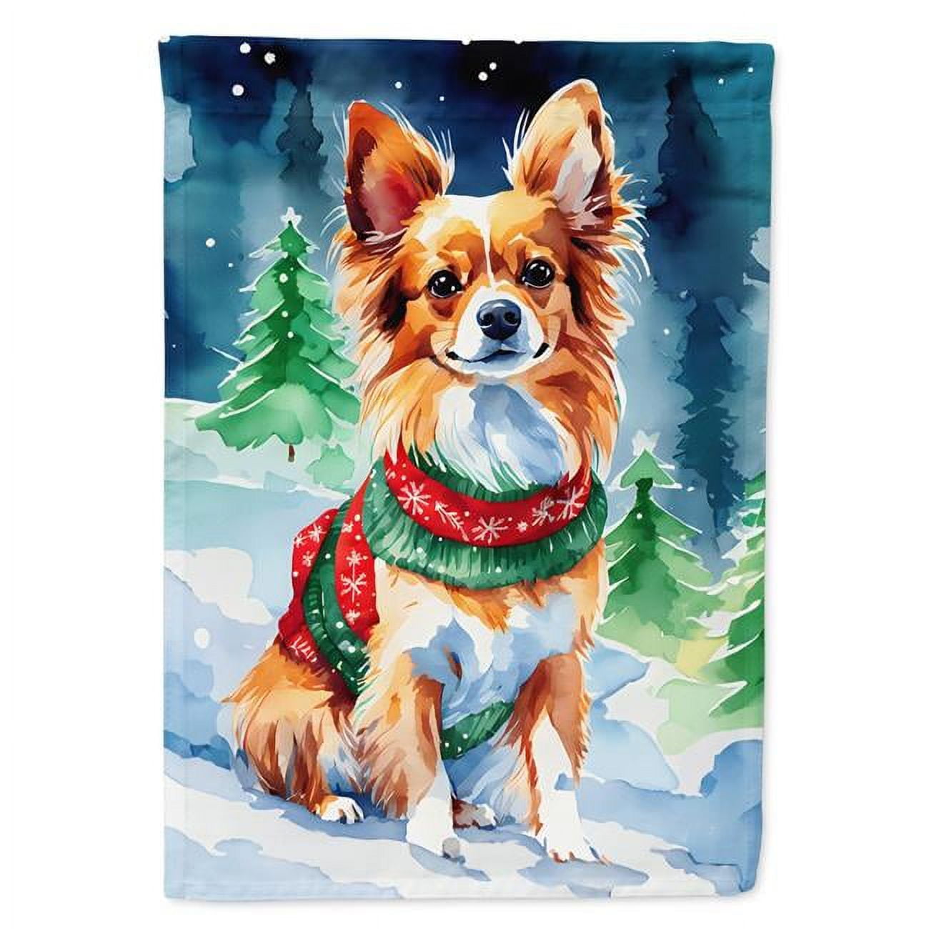 Papillon Christmas House Flag 28 in x 40 in - Walmart.com