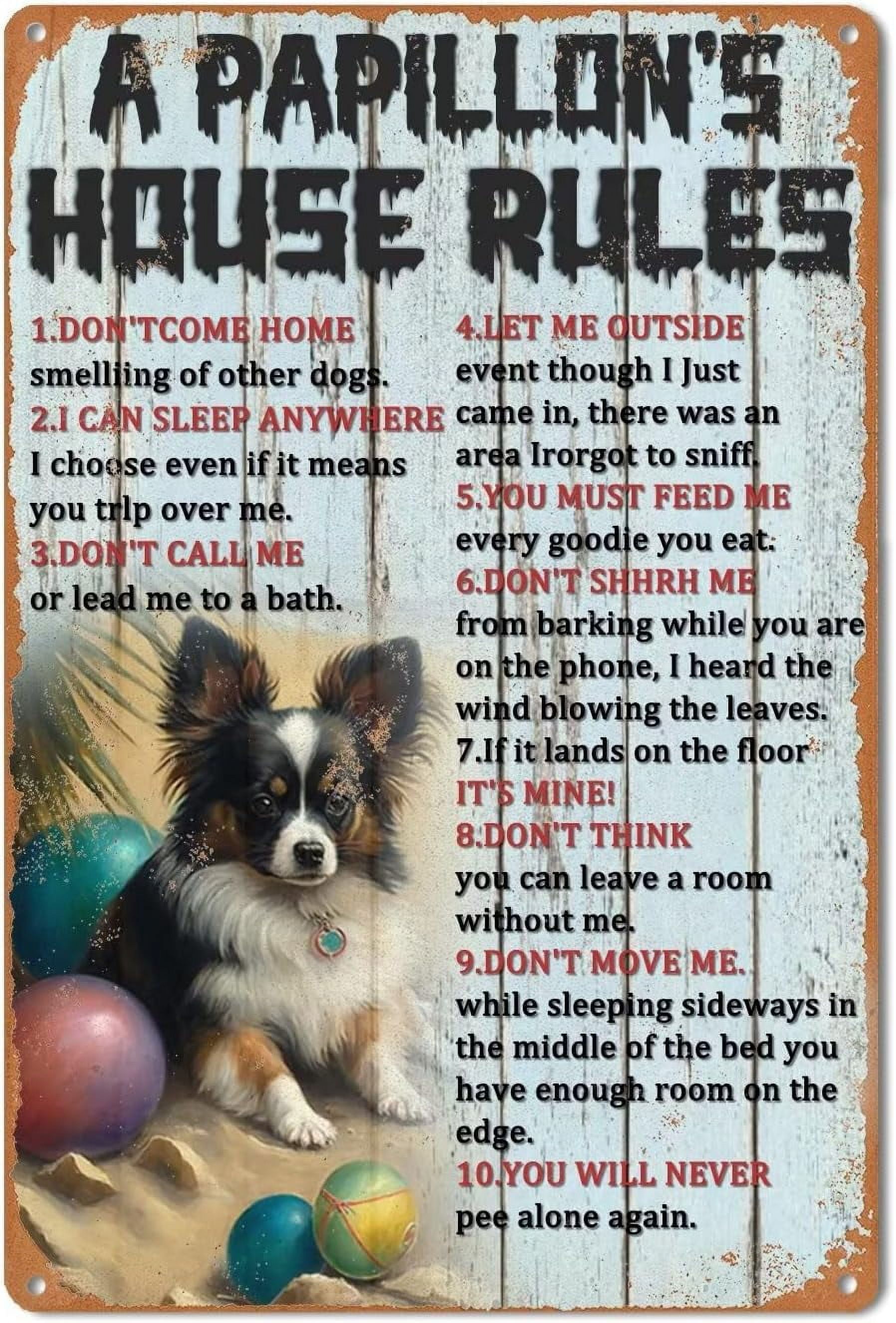 Papillon Diamond Art Kits for Adults Beginners A Papillon's House Rules ...