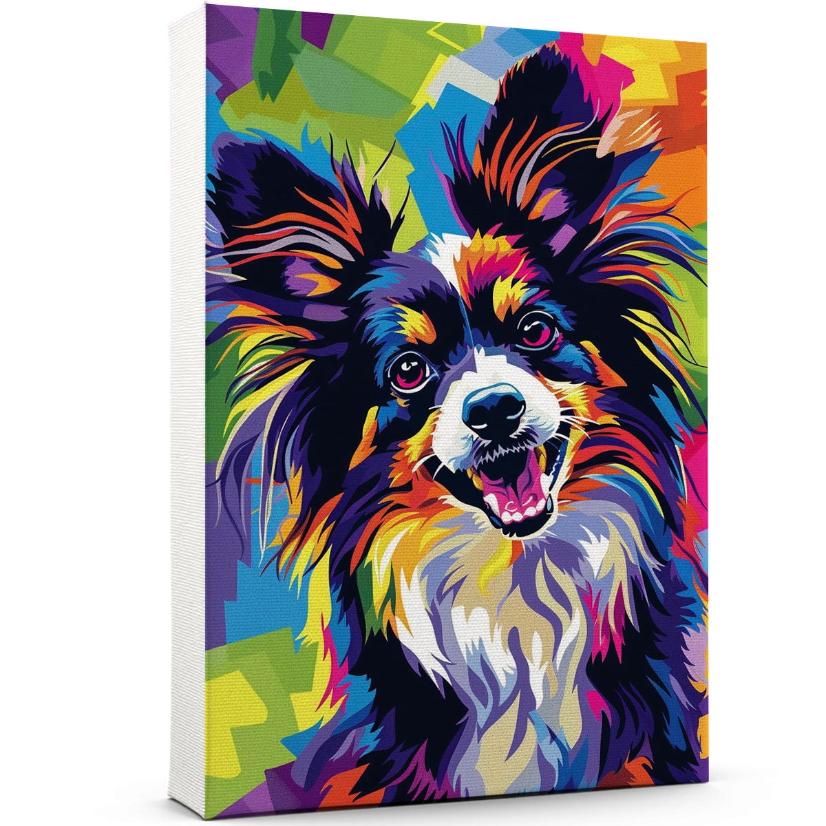 Papillon Dog Canvas Wall Art Poster Prints Colorful Pop Animal Art Wall ...