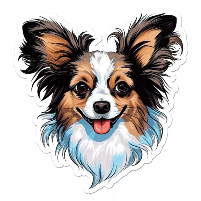 Papillon Dog Sticker Phone Decal Water Bottle Stickers Car Decals ...