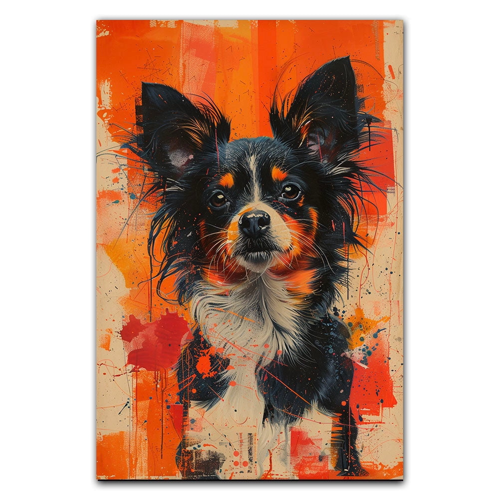 Papillon Dog Wall Art Papillon Picture Poster Print Funny Colorful ...