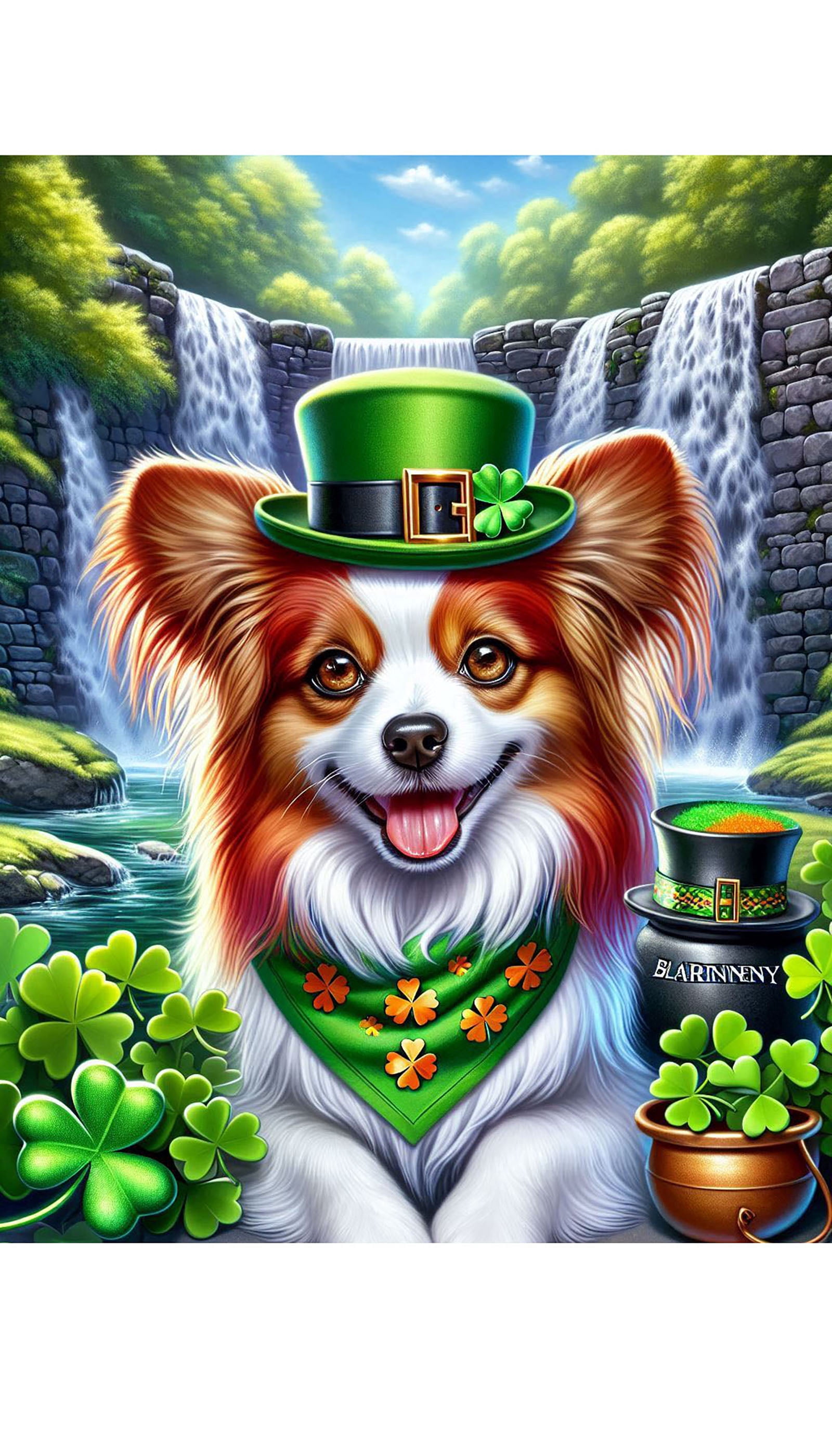 Papillon Red and White - Best of Breed DCR Saint Patricks Day Garden ...