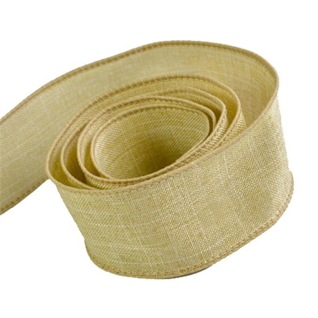 Papillon Ribbon & Bow R097035-64-IVOY-50YD 2.5 in. 50 Yards Grace Linen ...