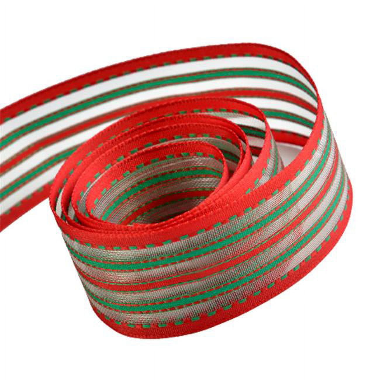 Papillon Ribbon & Bow R097055-38-REDX-GREN 1.5 in. 50 Yards Striped ...
