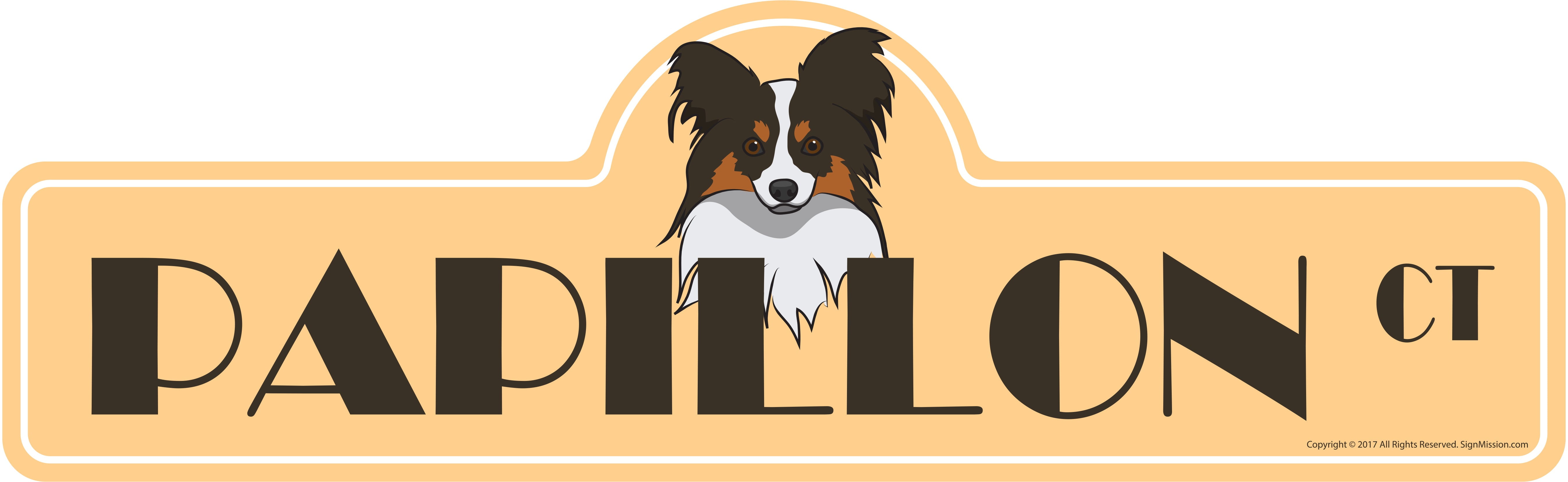 Papillon Street Sign | Indoor/Outdoor | Dog Lover Funny Home Décor for ...