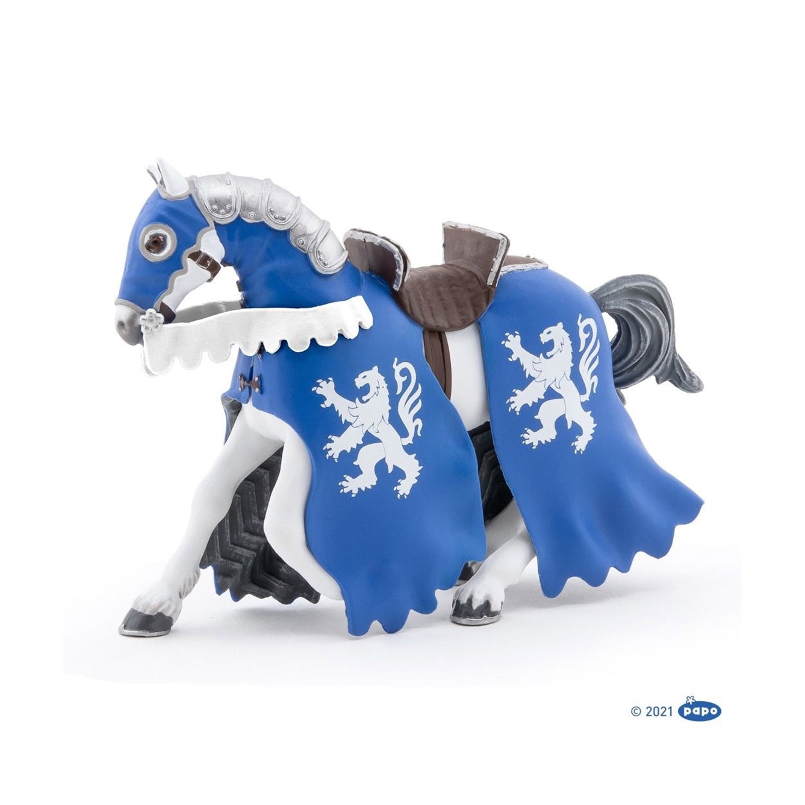 Papo Horse Of Blue Knight Animal Figure 39759 - Walmart.com
