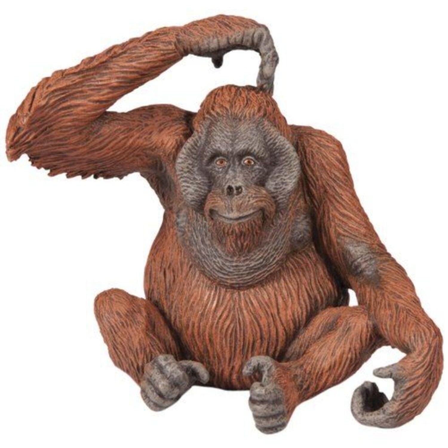 Papo Hand Painted Sitting Orangutan Toy Figure - Action Animal Series ...