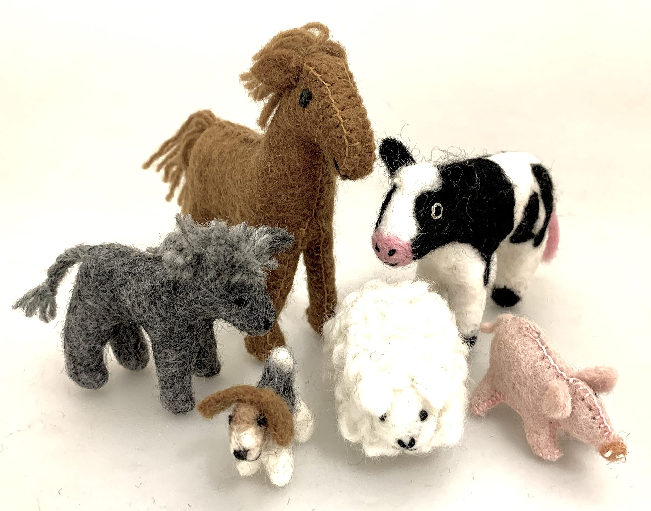 Papoose Toys - Fairtrade toy figures of felt, handmade farm animals ...