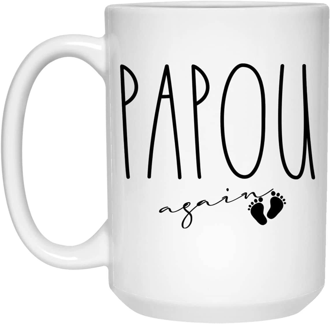 Papou Again Mug, Papou Again Pregnancy Announcement, Papou Reveal ...