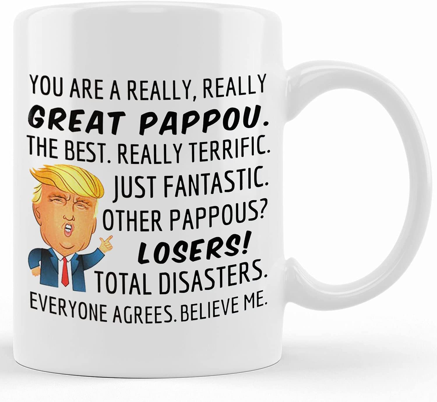 Pappou Gift, Pappou Mug, Trump Mug For Papa, Funny Papa Mug, Funny Papa ...