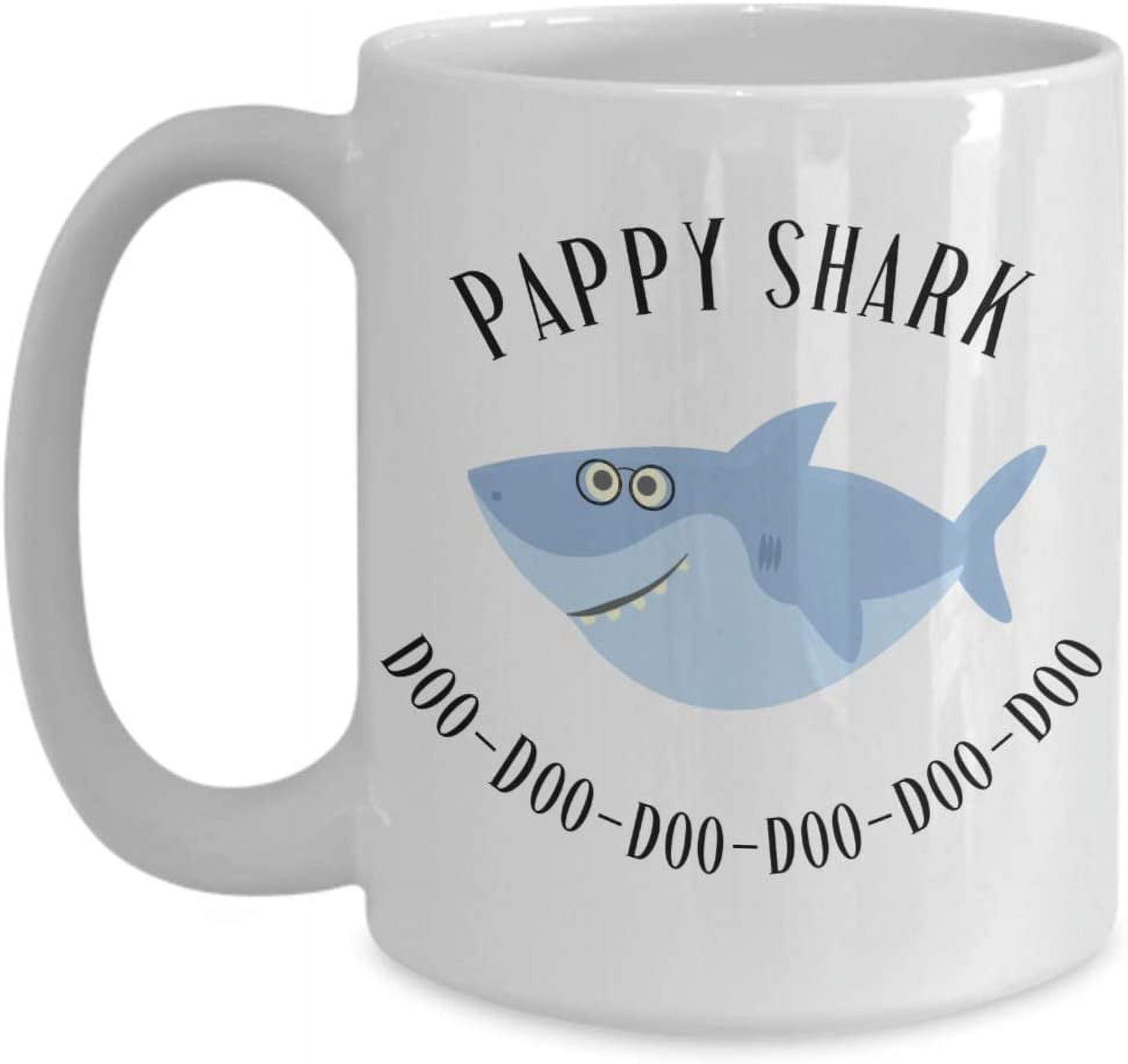 Pappy Shark Mug Birthday Gift for Pappy Christmas Gift for Grandpa Tea ...