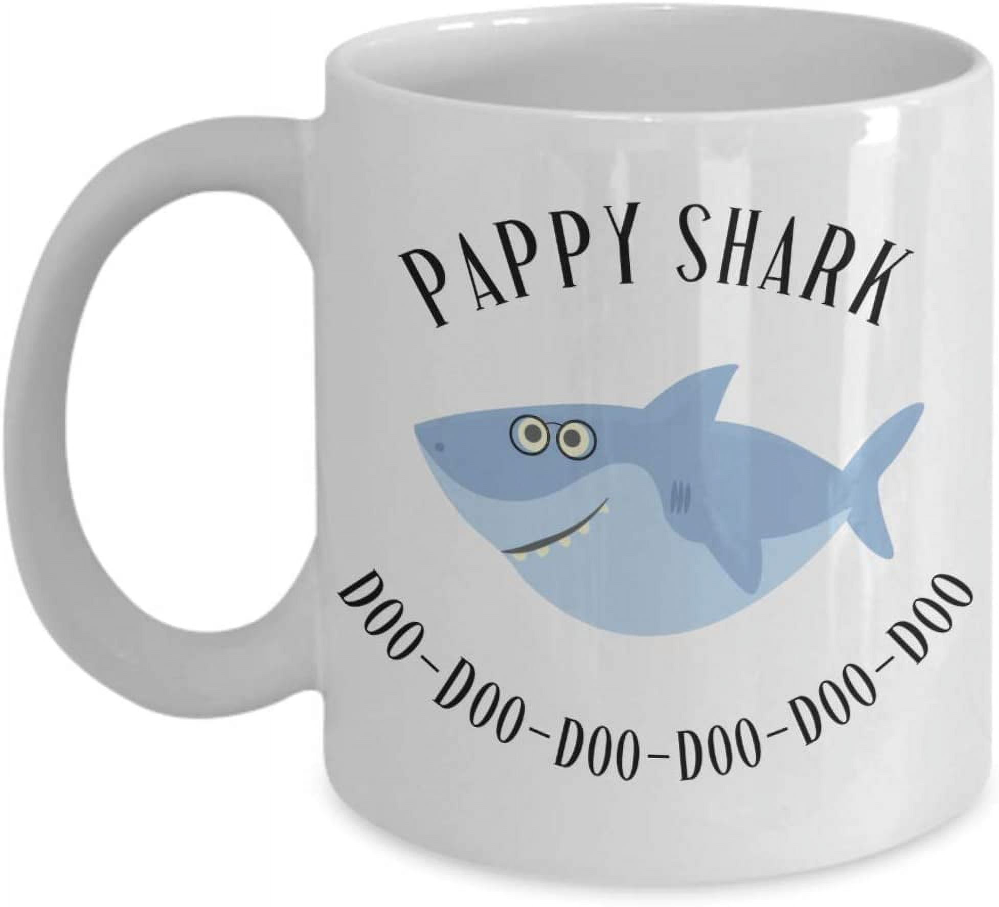 Pappy Shark Mug Birthday Gift for Pappy Christmas Gift for Grandpa Tea ...