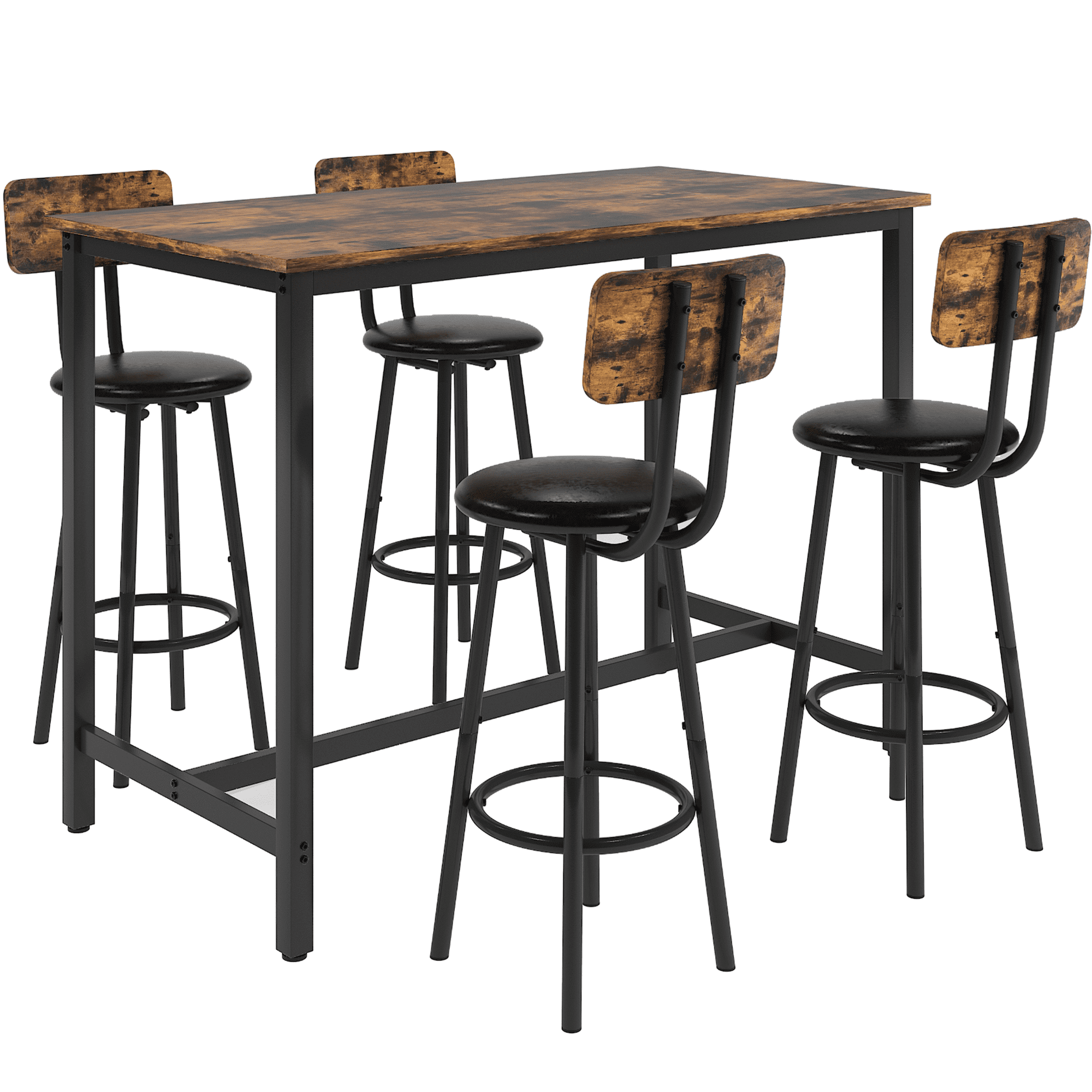 Paproos 5 Piece Dining Table Set, Bar Height Kitchen Table and ...