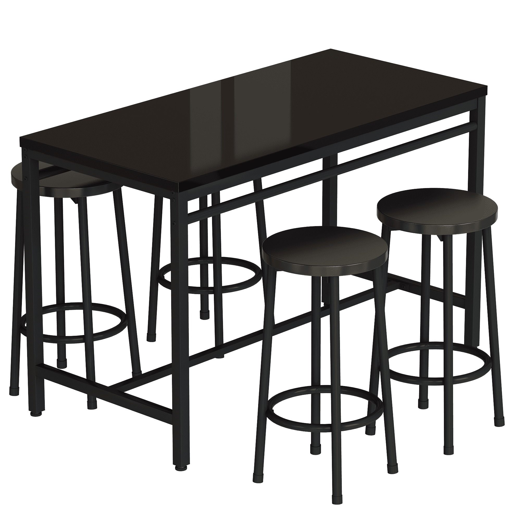 Paproos Bar Table Set of 5, 5 Piece Counter Height Dining Table and ...