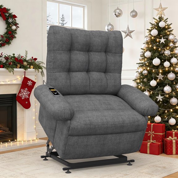 Electric Power Lift Recliner Automatic Fabric Extra Seat Sofa Chairs ...