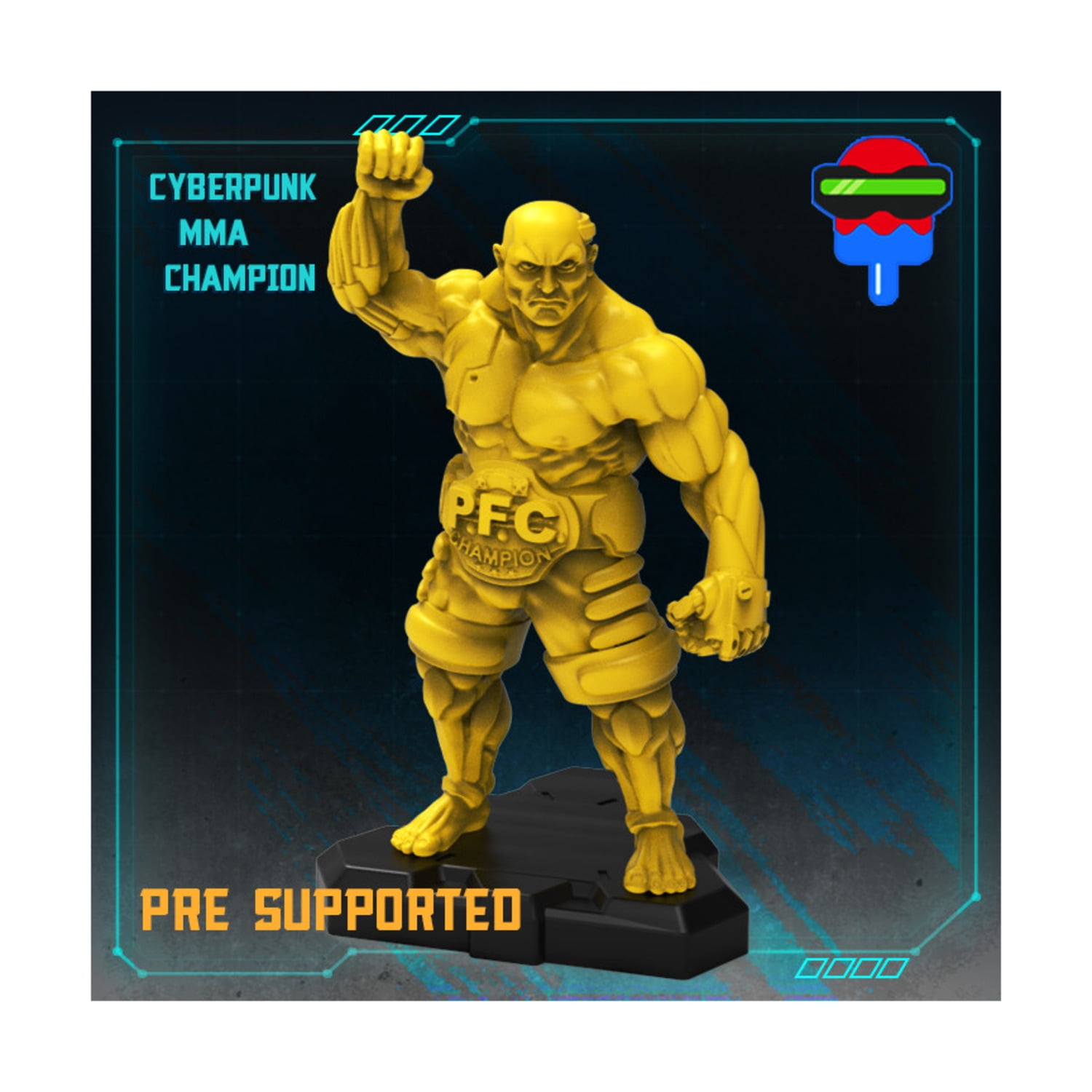 Papsikels Miniatures Cyberpunk MMA Champion New - Walmart.com