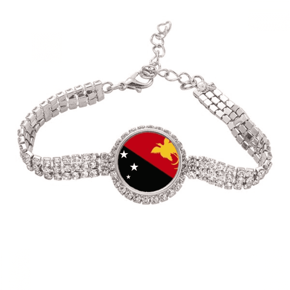 Papua New Guinea National Flag Oceania Country Tennis Chain Anklet ...
