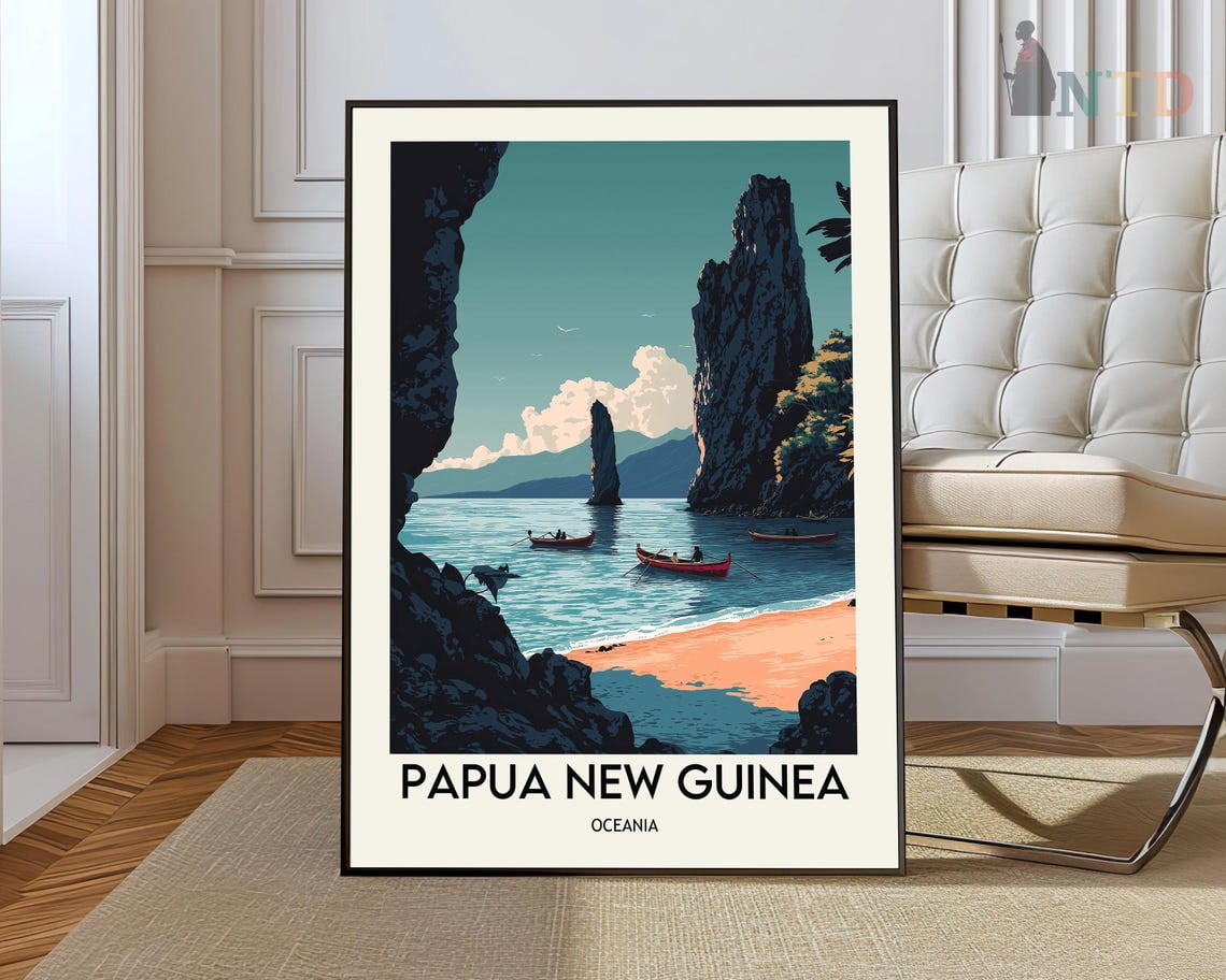 Papua New Guinea Travel Poster, Papua New Guineapapua New Guinea Poster ...