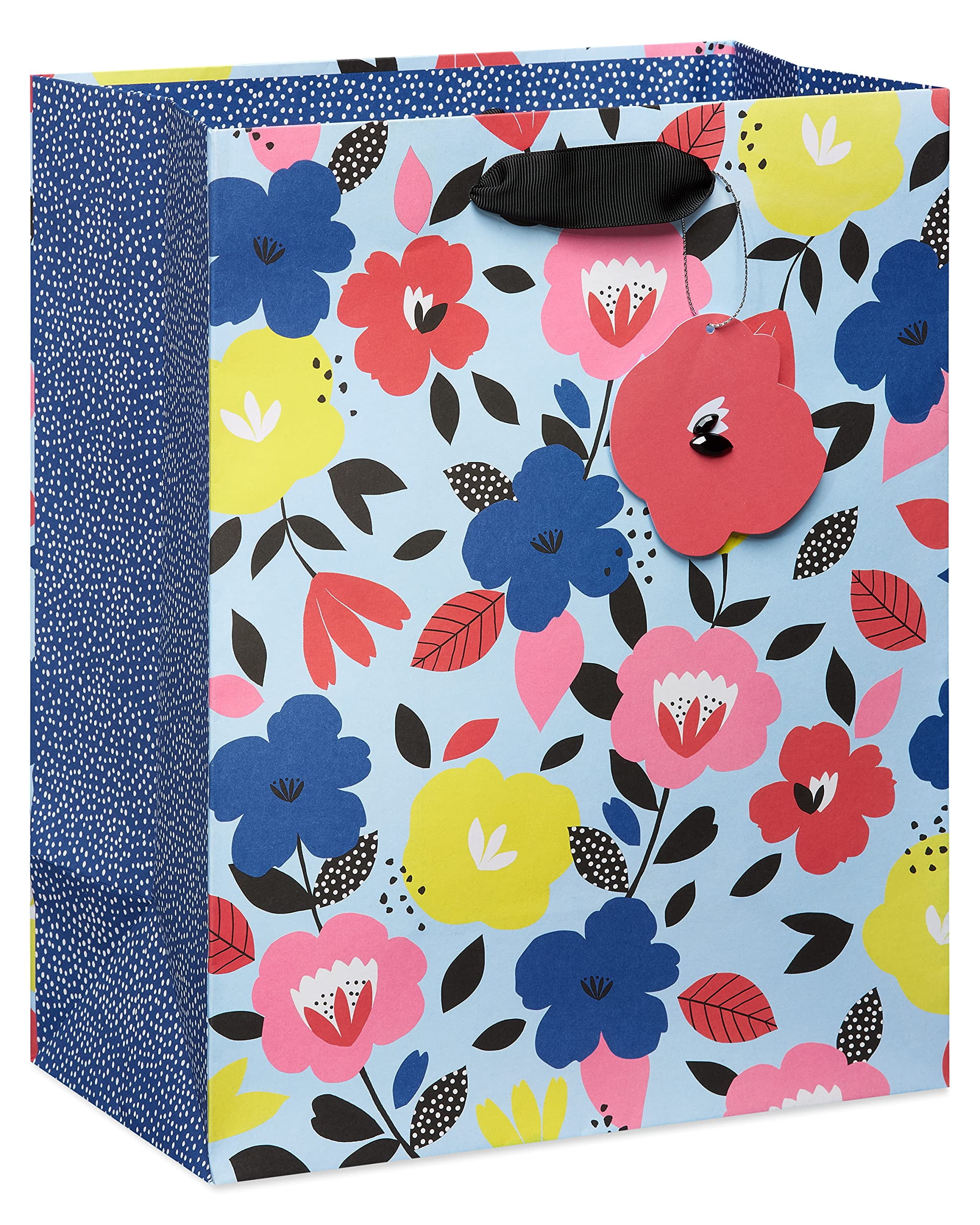 Papyrus 13" Large Gift MMF7 Bag (Bright Flowers) for Birthdays ...