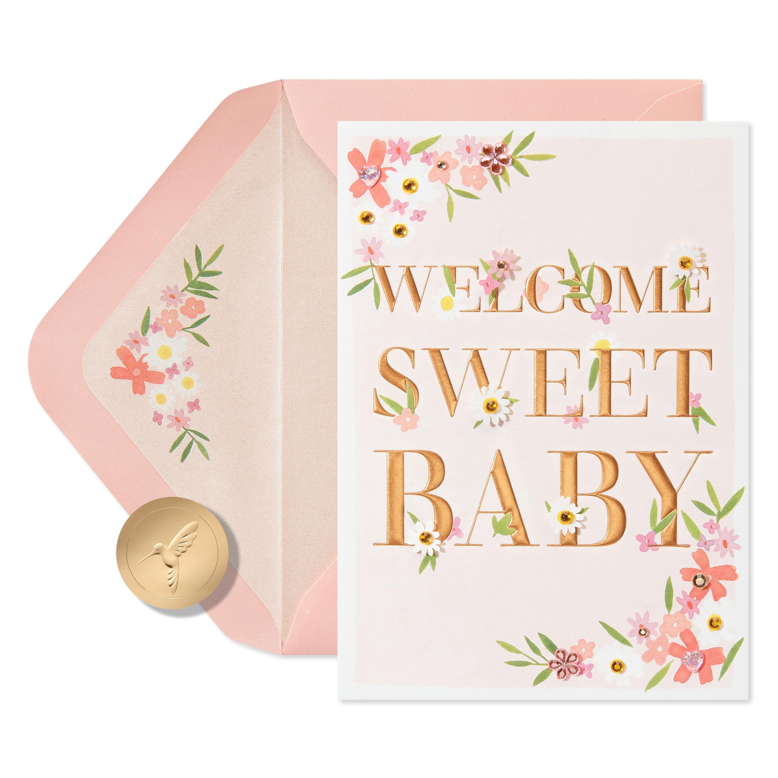 Papyrus Baby Shower Card for Girl (So Happy You're Here) - Walmart.com