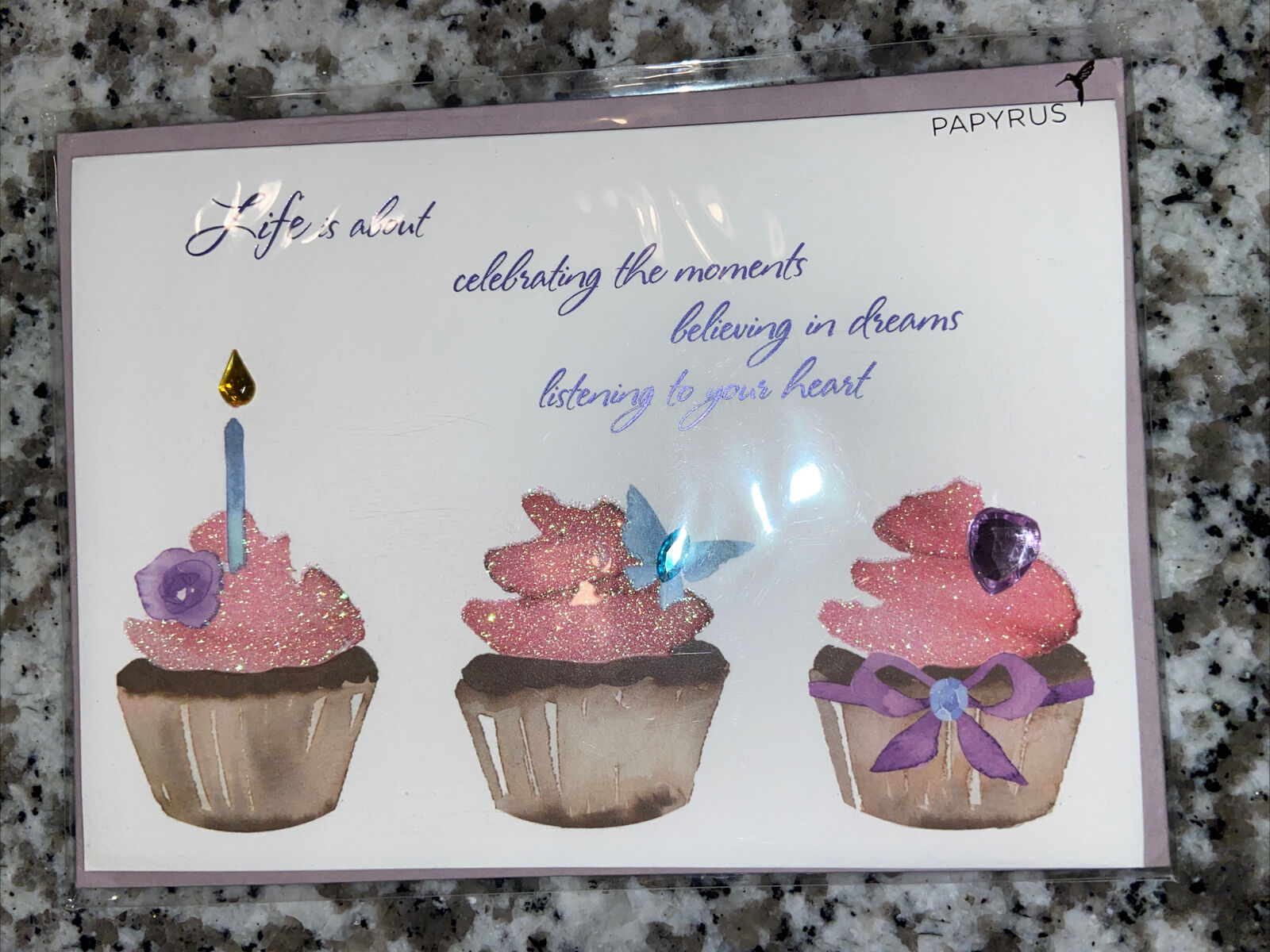 Papyrus Birthday Card – “Celebrating the Moments” Sparkle Cupcakes ...