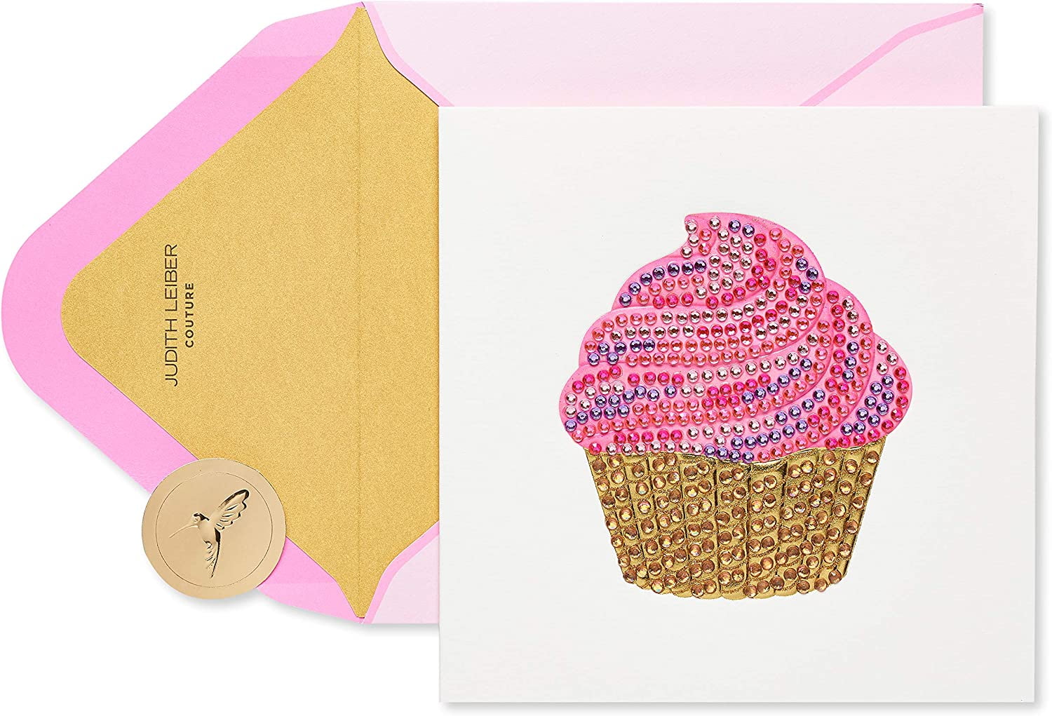 Papyrus Judith Leiber Pink Cupcake Birthday Card - Walmart.com
