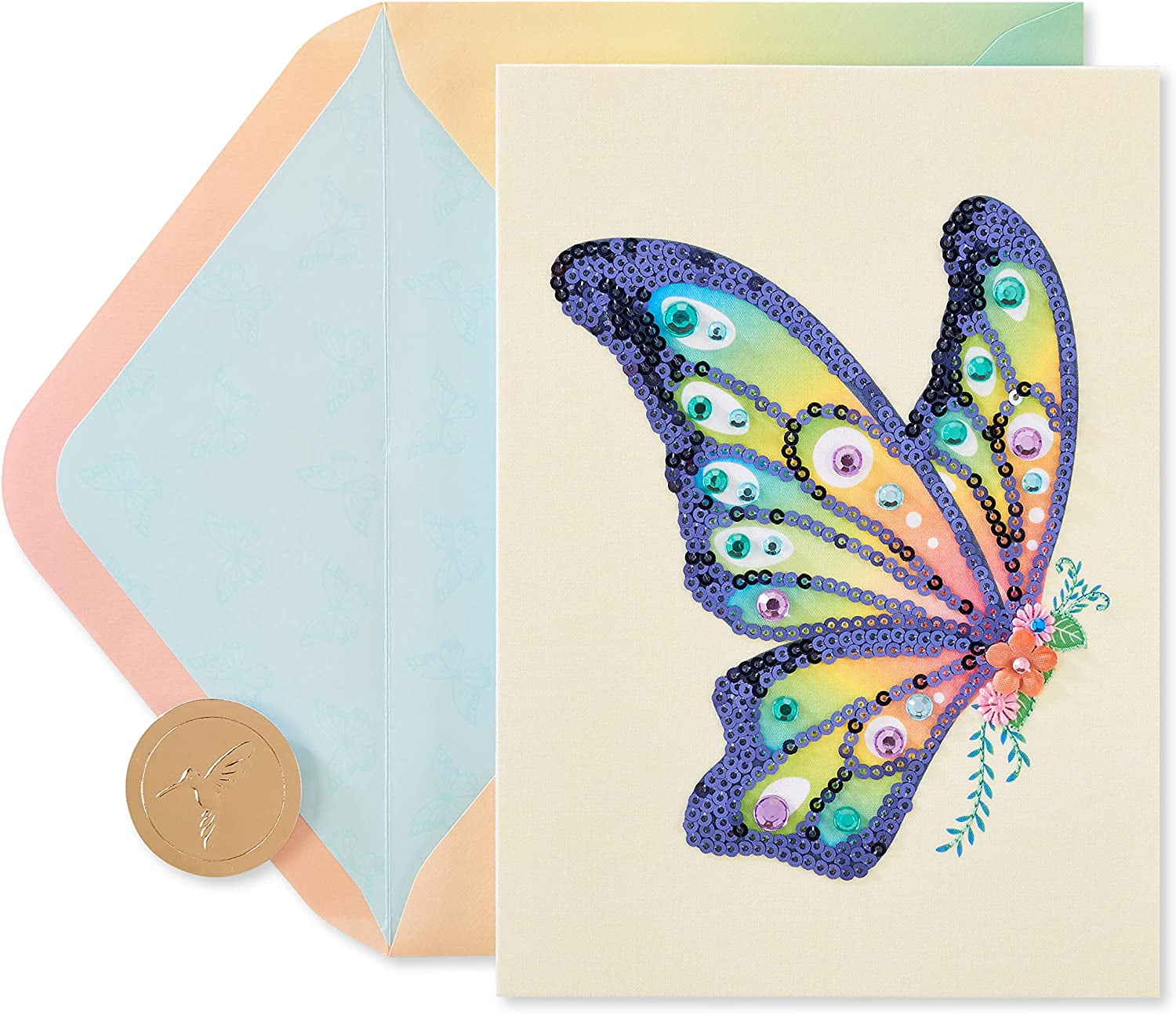 Papyrus Sequin Butterfly Blank Card - Walmart.com
