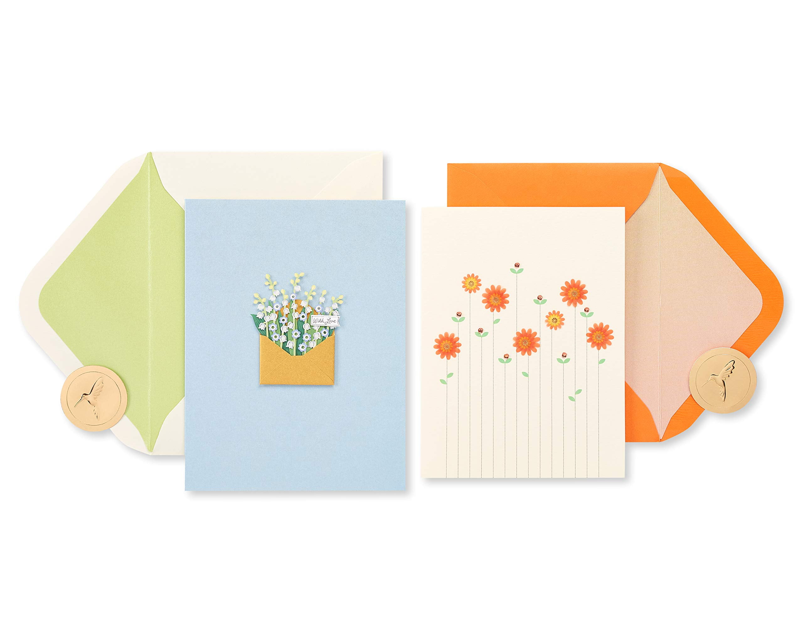 Papyrus Blank Cards with Envelopes, Flowers (2-Count) - Walmart.com