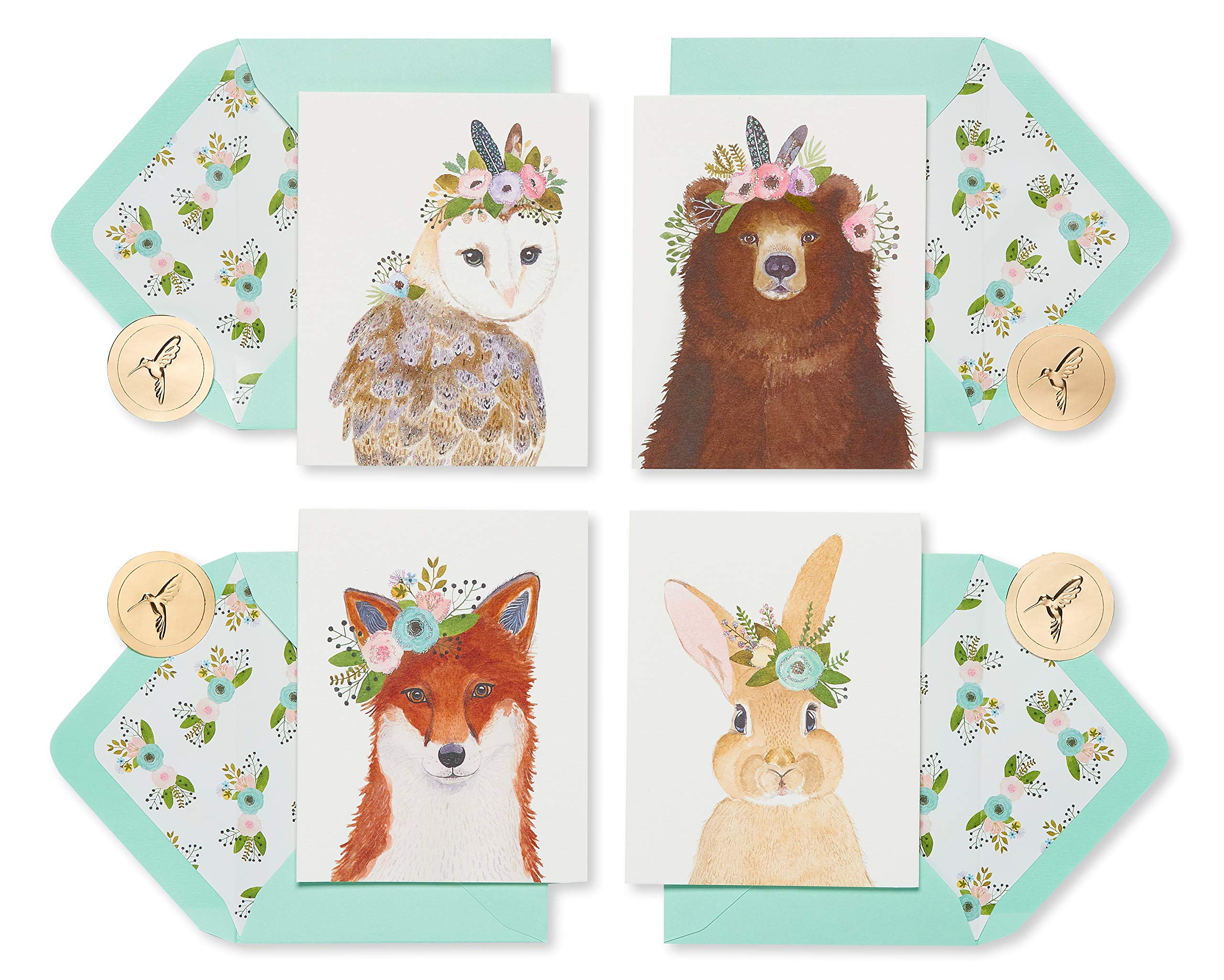 Papyrus Blank Cards with VTF5 Envelopes, Woodland Animals (20-Count ...