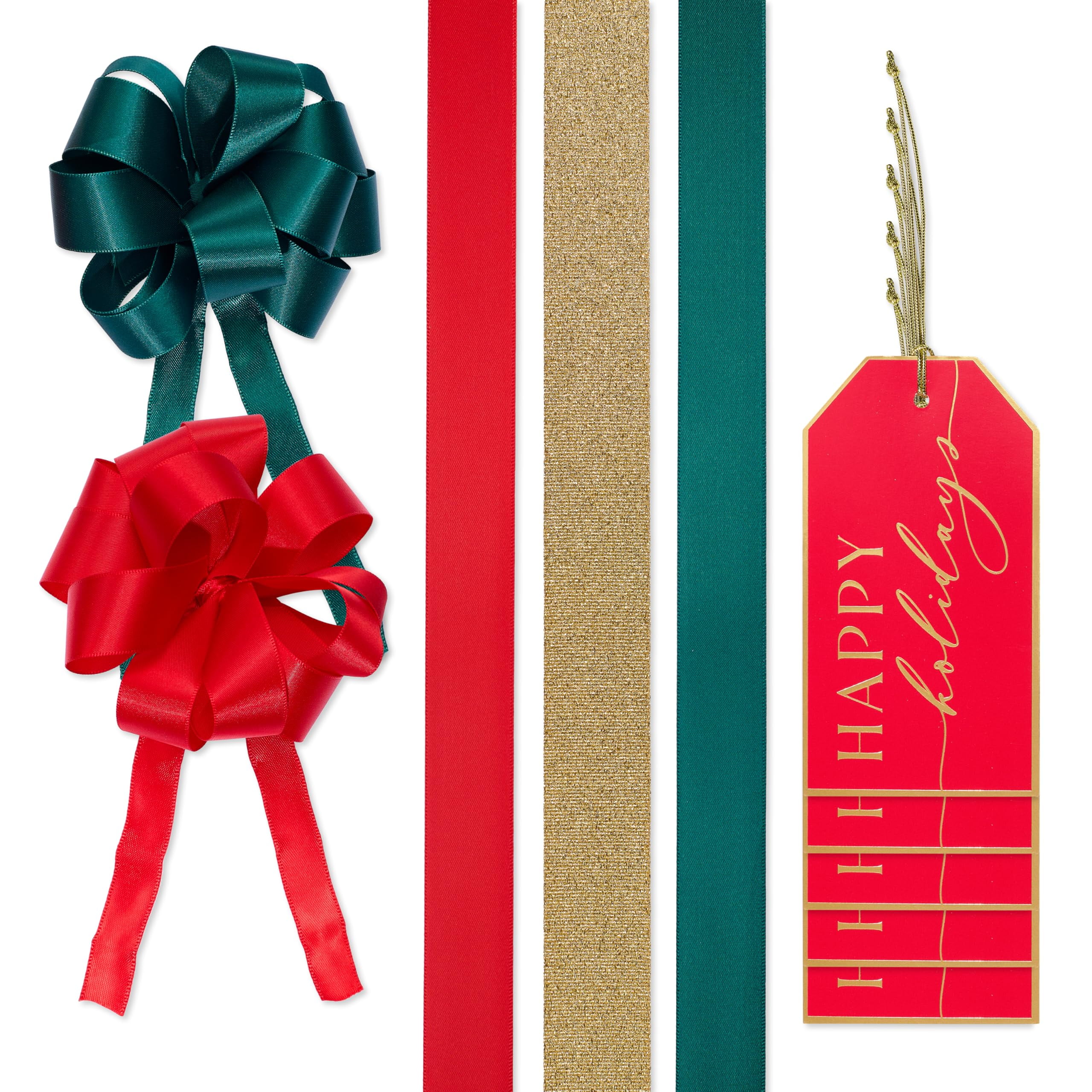Papyrus Christmas Gift Tags, MMF7 Ribbons and Bows for Gift Wrapping ...
